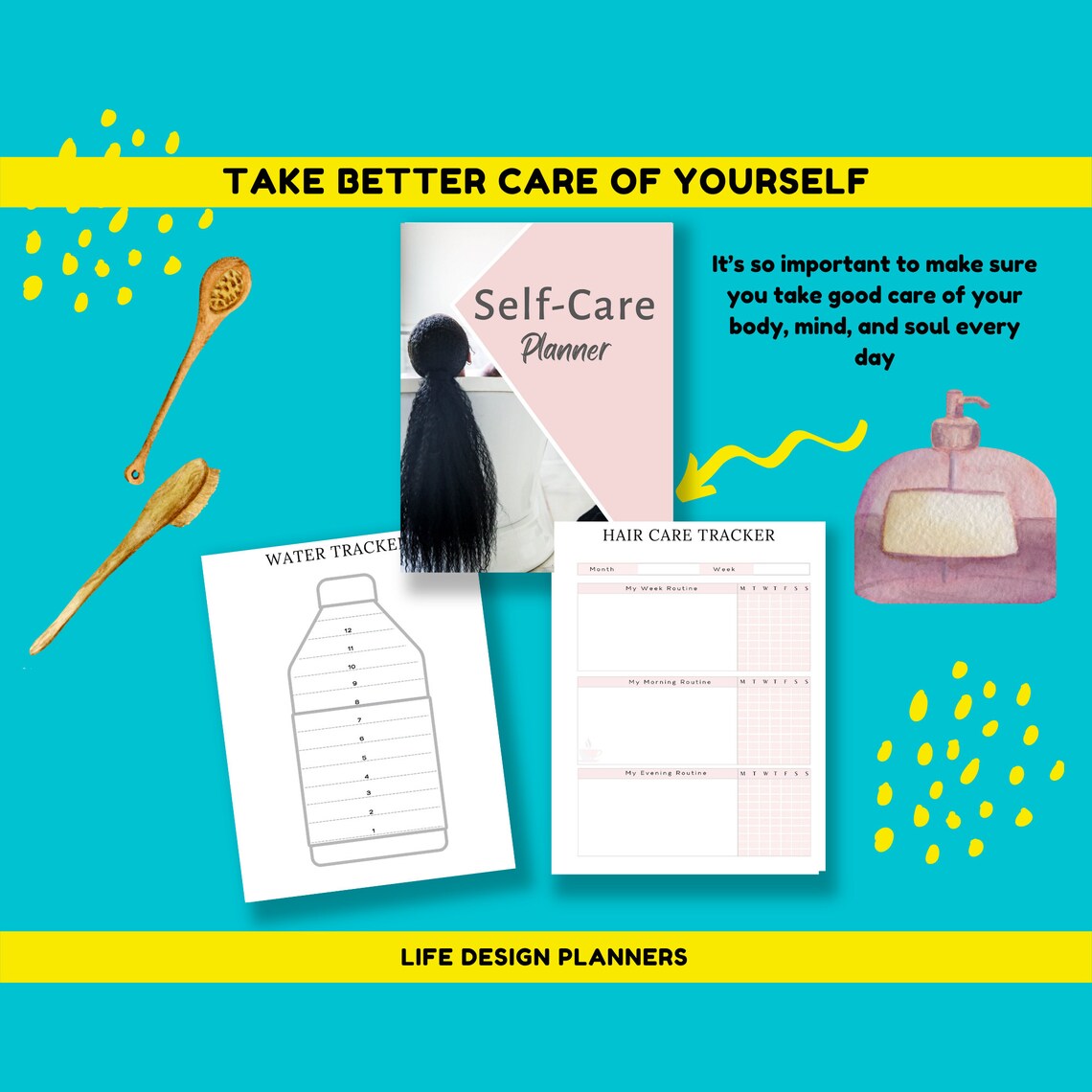 Self Care Planner Manage Your Work Life Balance With This Self Care ...