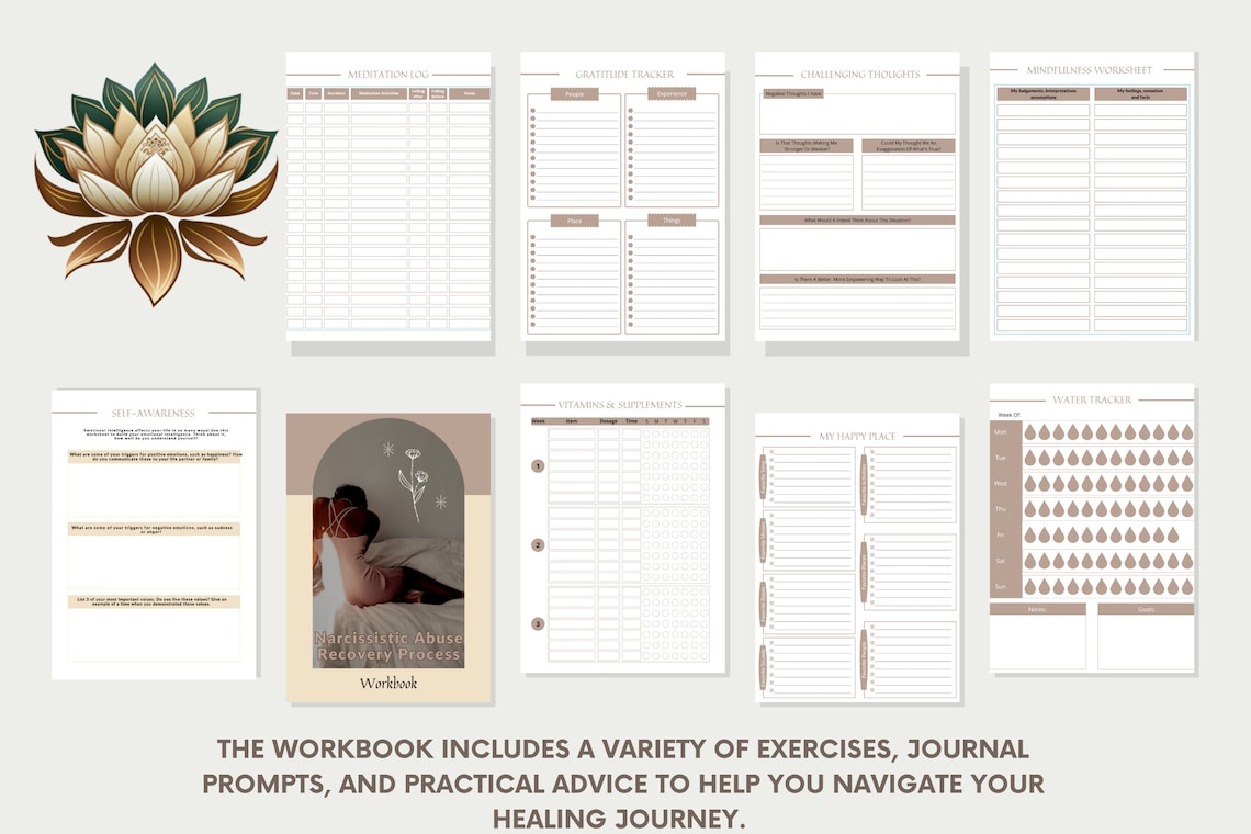 Step-by-step Narcissistic Abuse Recovery Workbook, Self Help for Domestic Violence Survivors ...