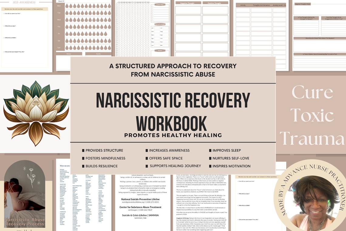 Step-by-step Narcissistic Abuse Recovery Workbook, Self Help for Domestic Violence Survivors ...