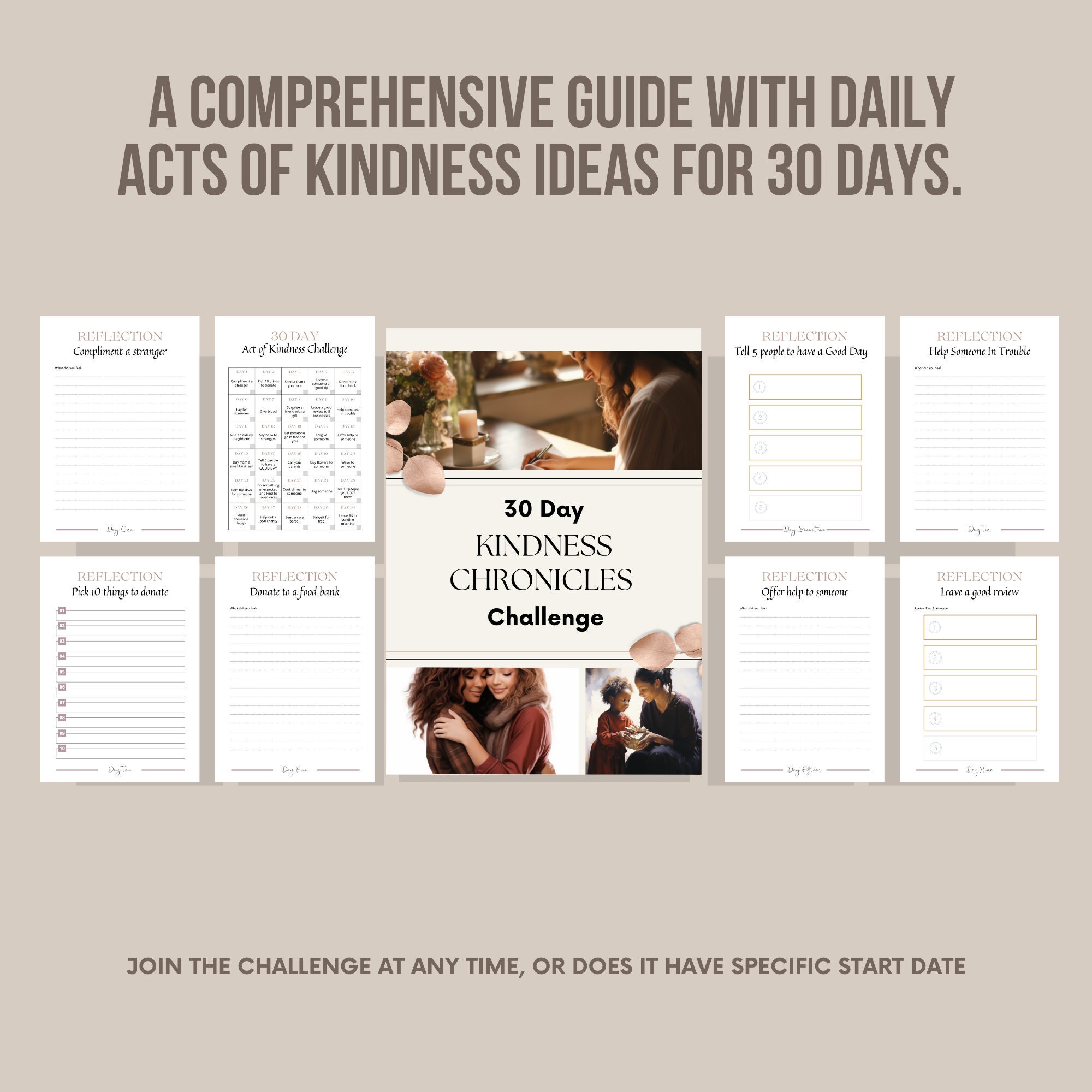 30-day Kindness Challenge: Spread Positivity | Make a Difference | Acts ...