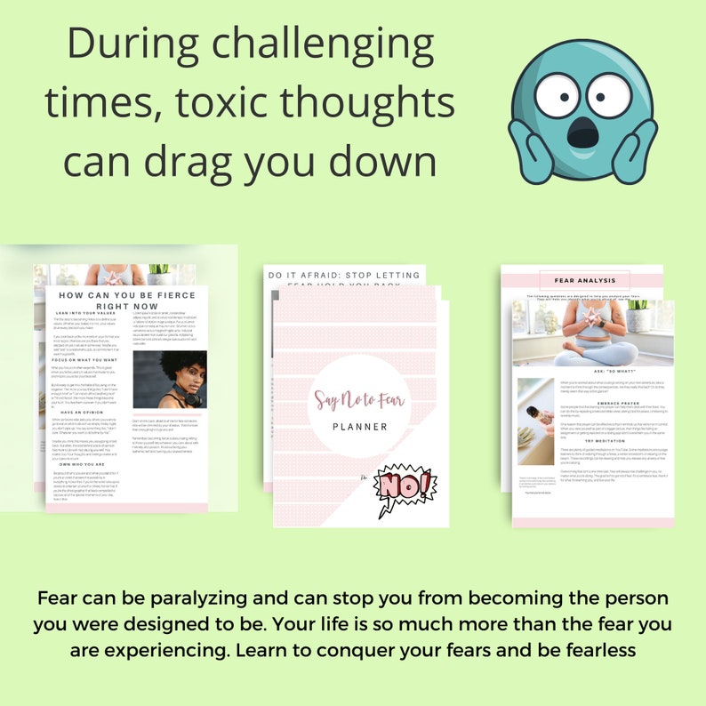 Say No to Fear | Conquering Fear | Faith Journal| Journal | Instant PDF ...
