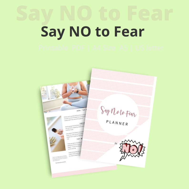 Say No to Fear | Conquering Fear | Faith Journal| Journal | Instant PDF ...