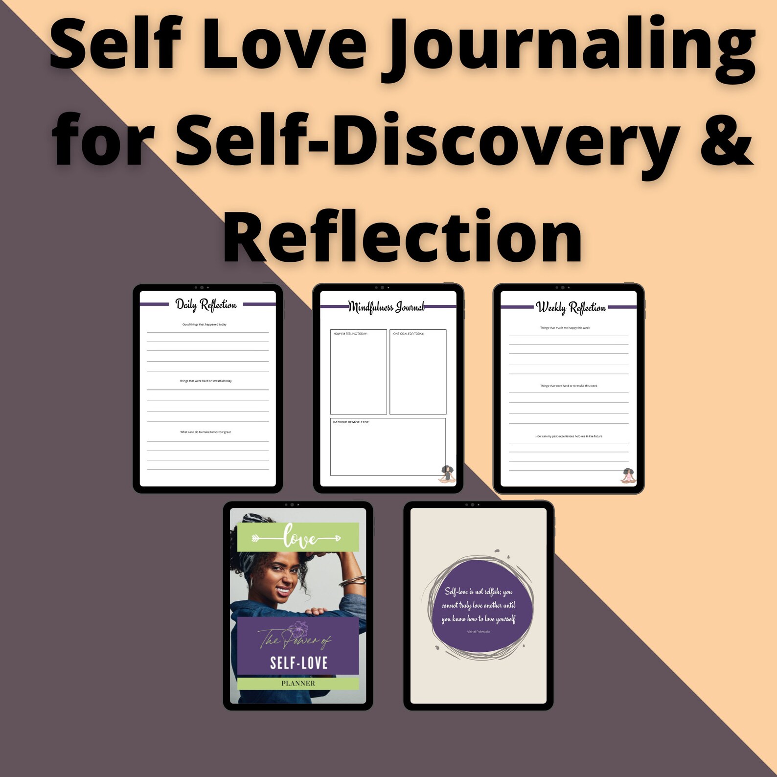 The Power of Self Love | Self Love Journal | Self Care Journal| Journal ...