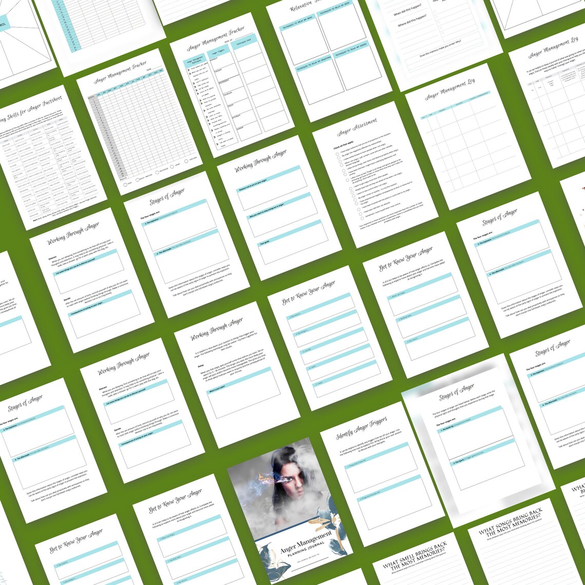 Anger Management Journal Anger Tracker Mental Health Journal Instant ...