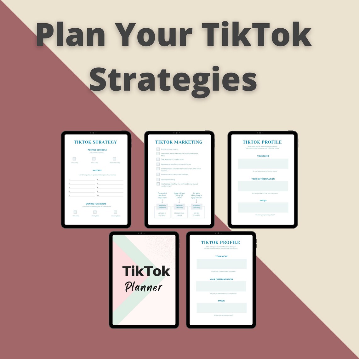 Tiktok Planner Tiktok Journal Tiktok Checklist Journal - Etsy