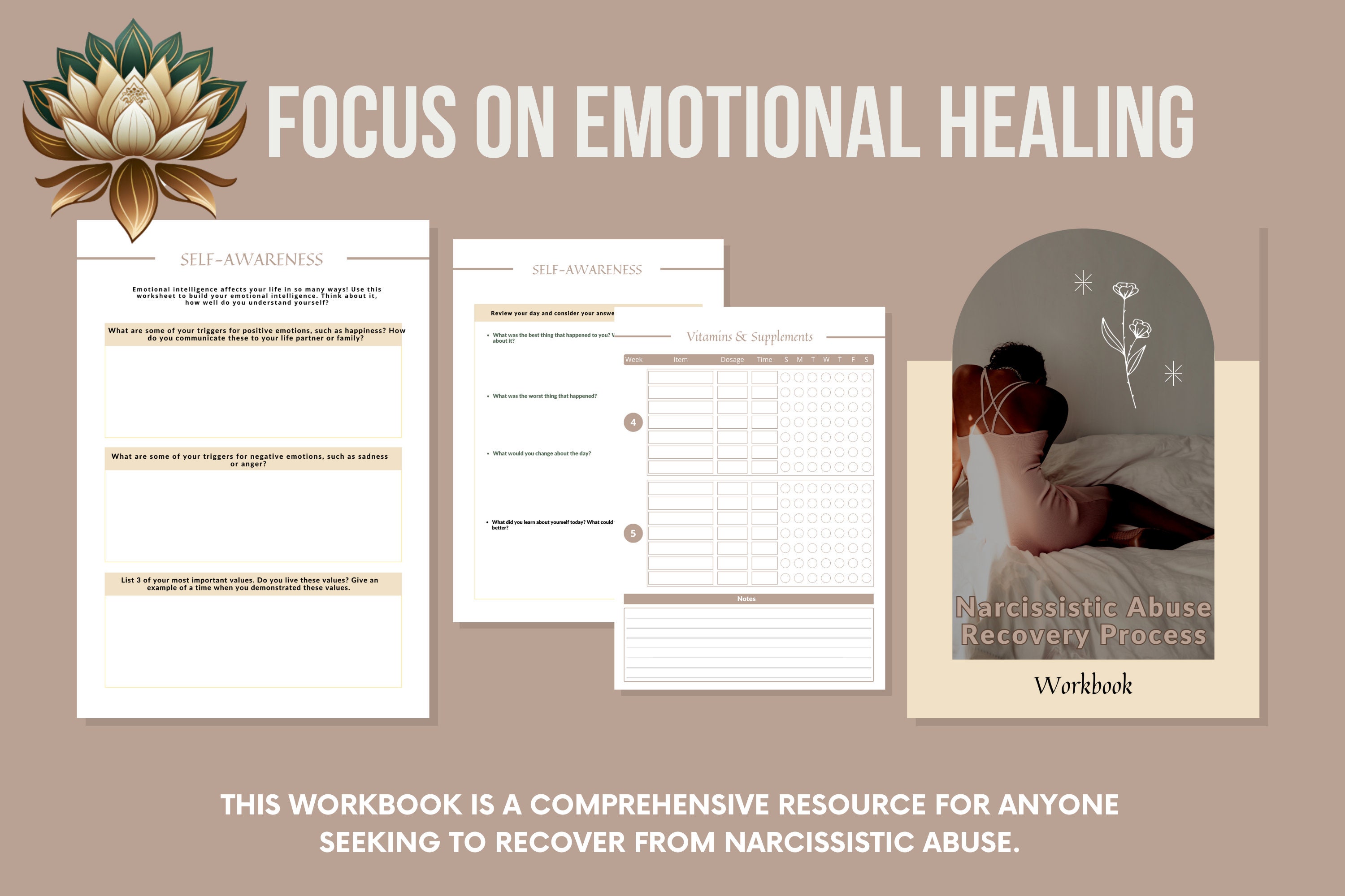 Step-by-step Narcissistic Abuse Recovery Workbook, Self Help for Domestic Violence Survivors ...