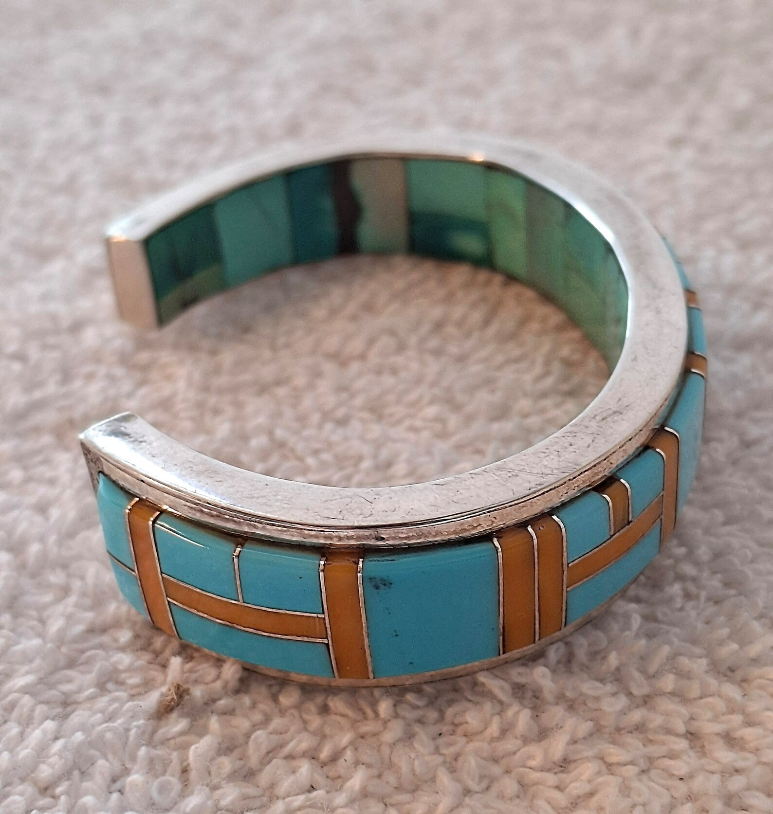 Vintage Zuni Inlay Bracelet - Etsy