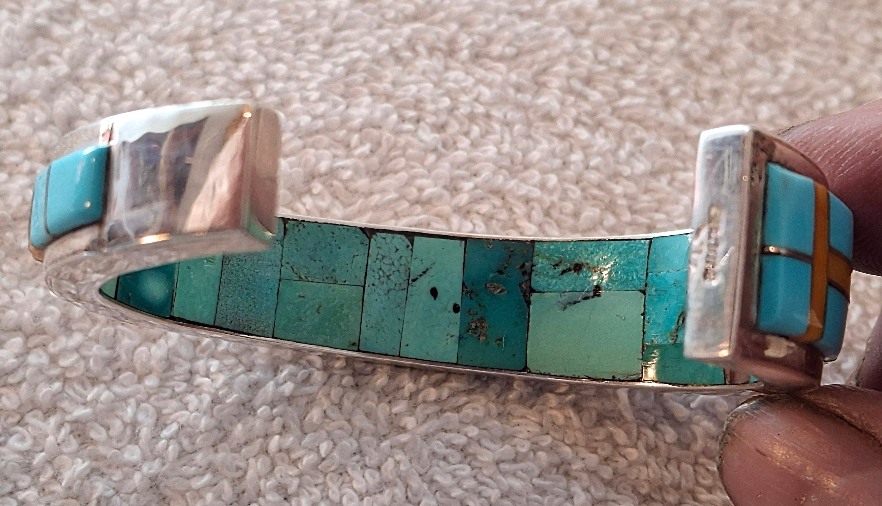 Vintage Zuni Inlay Bracelet - Etsy