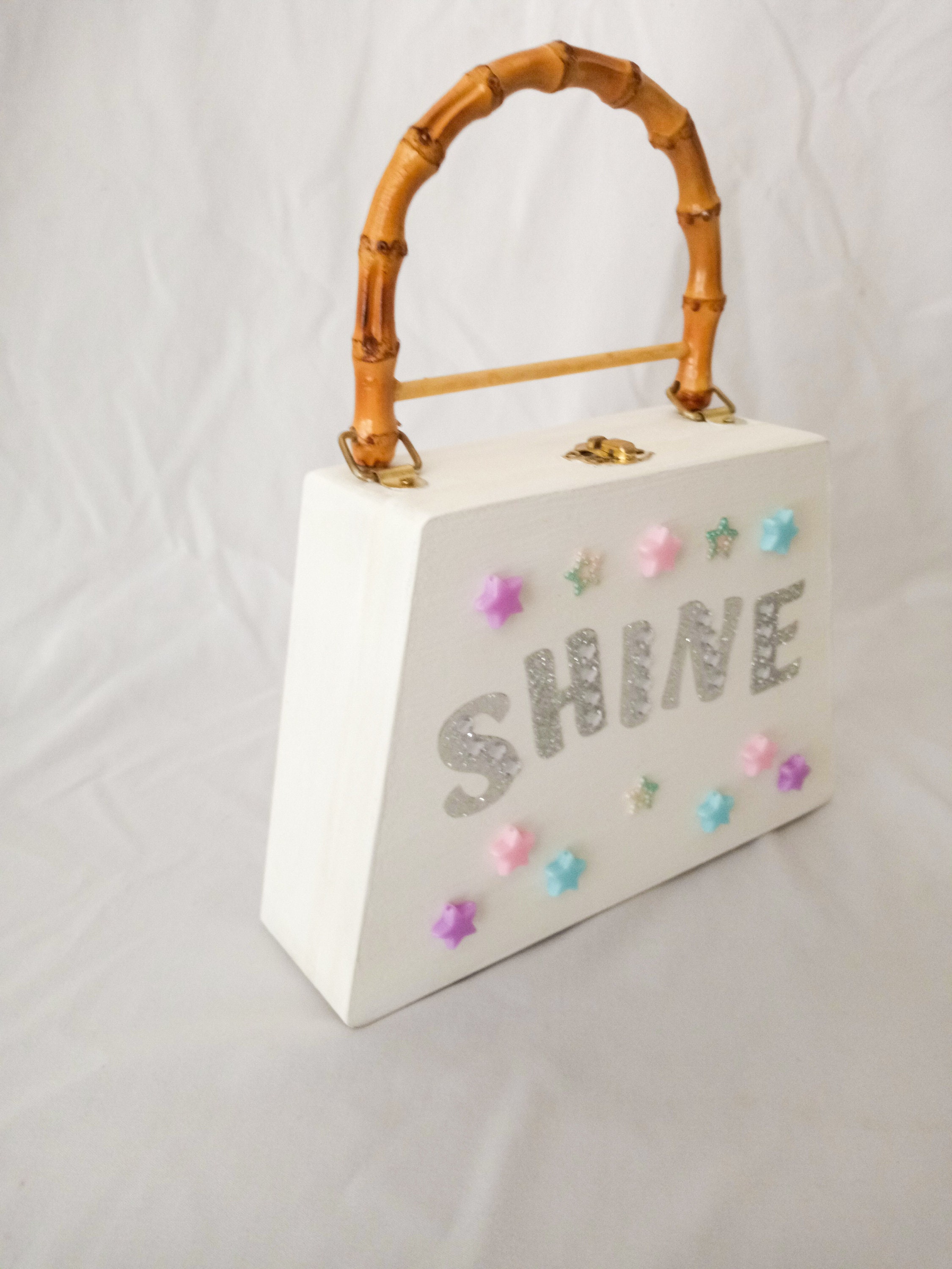 Little Girl Purse, Shine, Stars, Philippians 2:15, Handpainted Wooden ...
