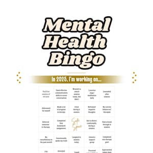 Therapist Bingo Card, Adult Mental Health Bingo, Mindfulness and Coping ...