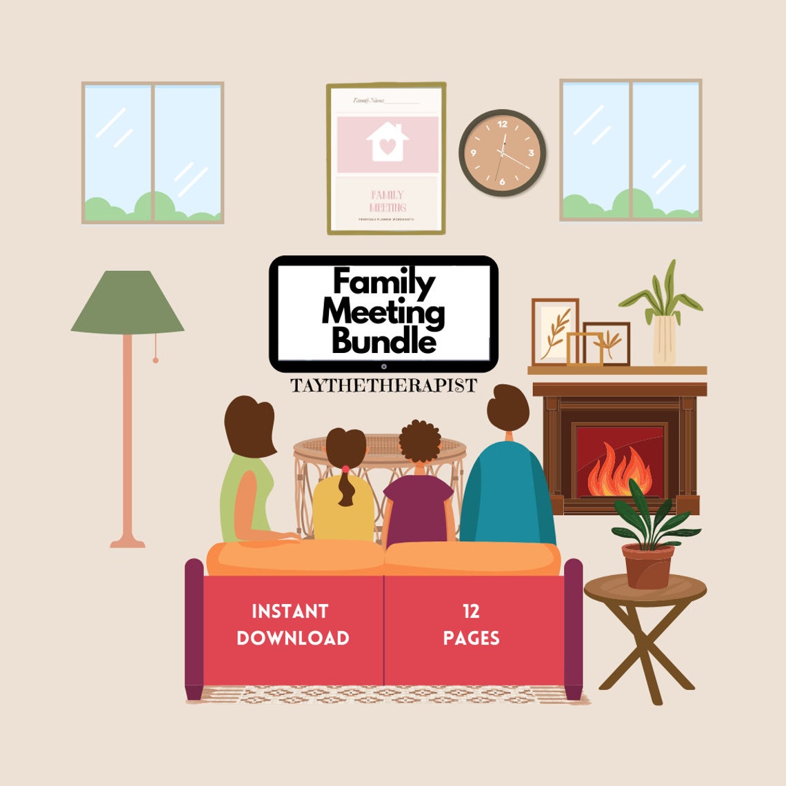 Family Meeting Printable Meeting Notes Template for Family - Etsy