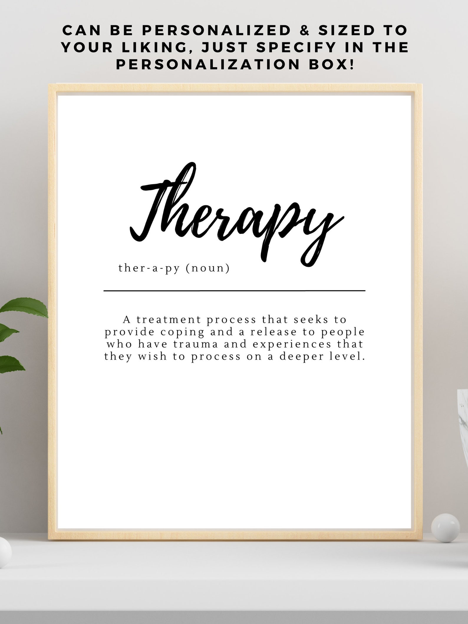 Therapist Sign, Black & White Printable Wall Art for Therapist ...