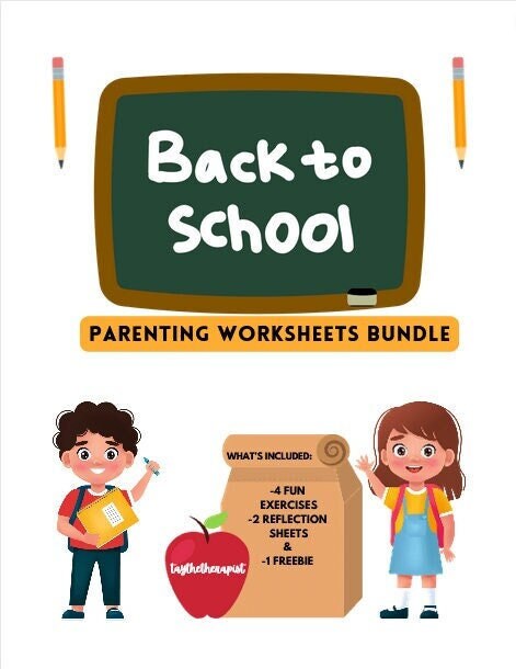 CBT Activity Sheets for Kids, Back to School Parenting Worksheets ...