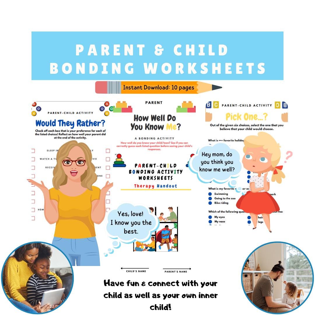 CBT Activity for Kids, Parenting Worksheets, Parenting Resource, Parent ...