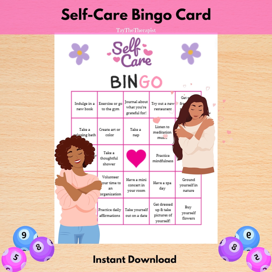 Self-care Bingo, Self-love Tool for Enhancing Mental Health, Coping ...