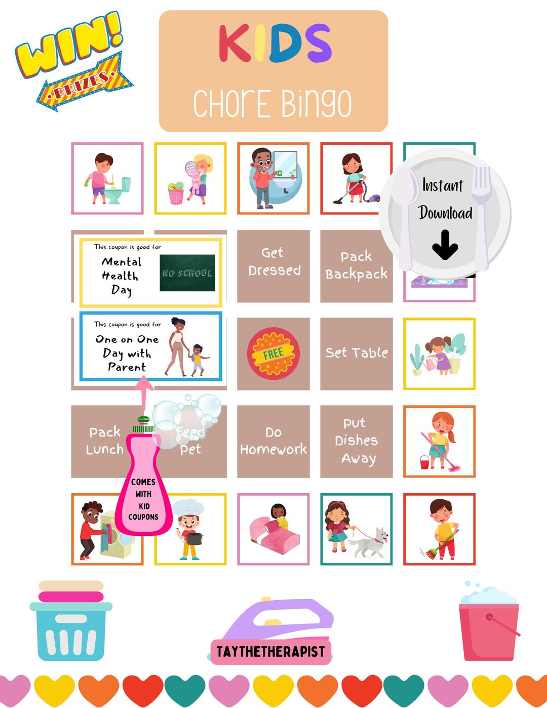 Kids Chore Bingo: Printable Reward Chart (digital Download) - Etsy ...