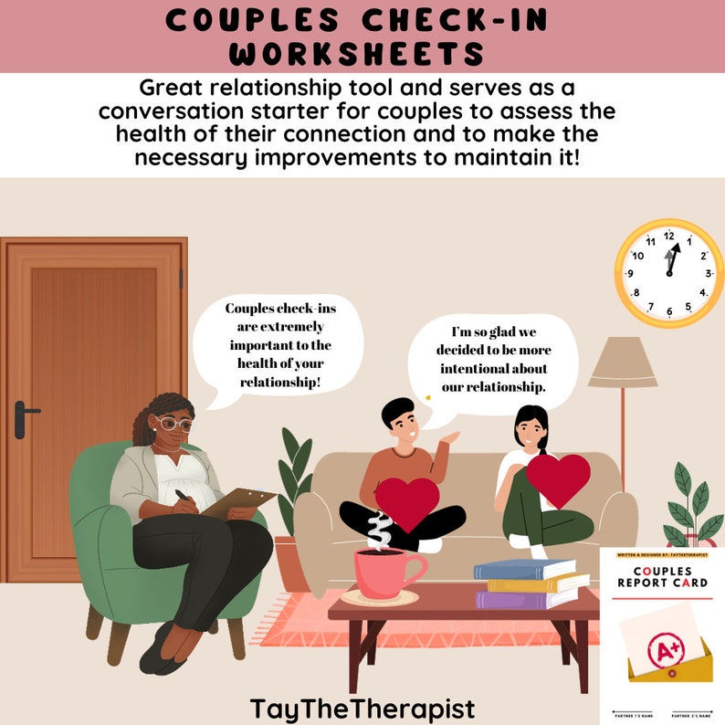Couples Assessment Worksheets | Printable Relationship Check-in ...
