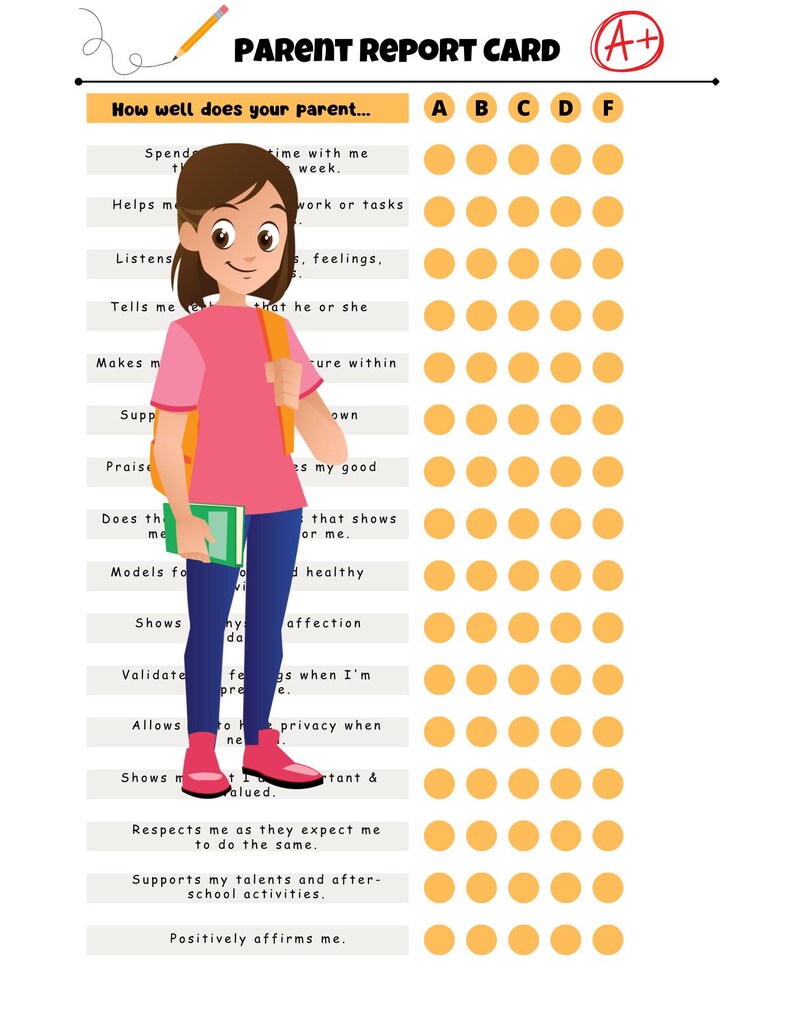 Teen & Parent Relationship Check-in Sheets: Mental Health Tool (digital ...