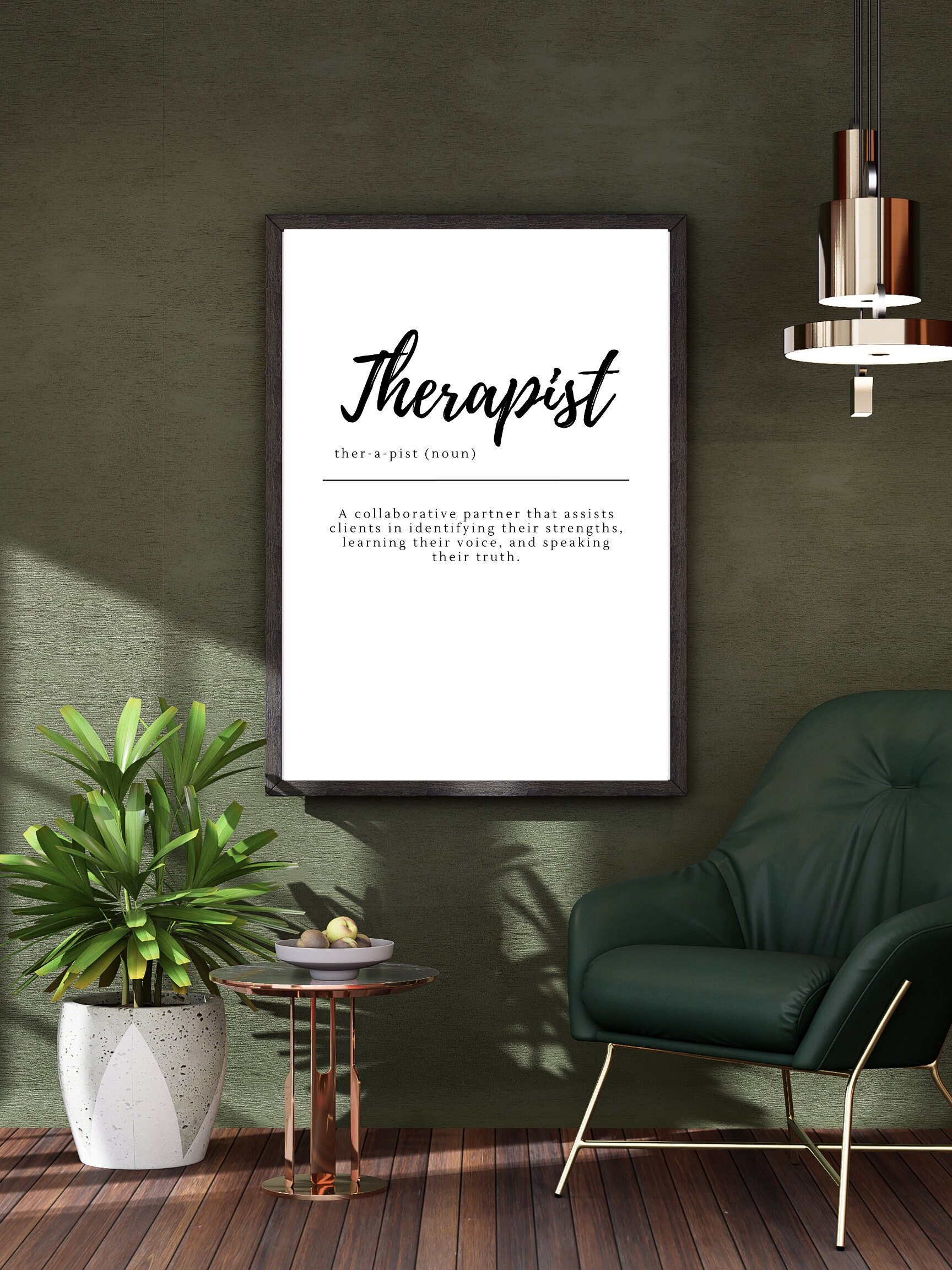 Therapist Sign, Black & White Printable Wall Art for Therapist ...