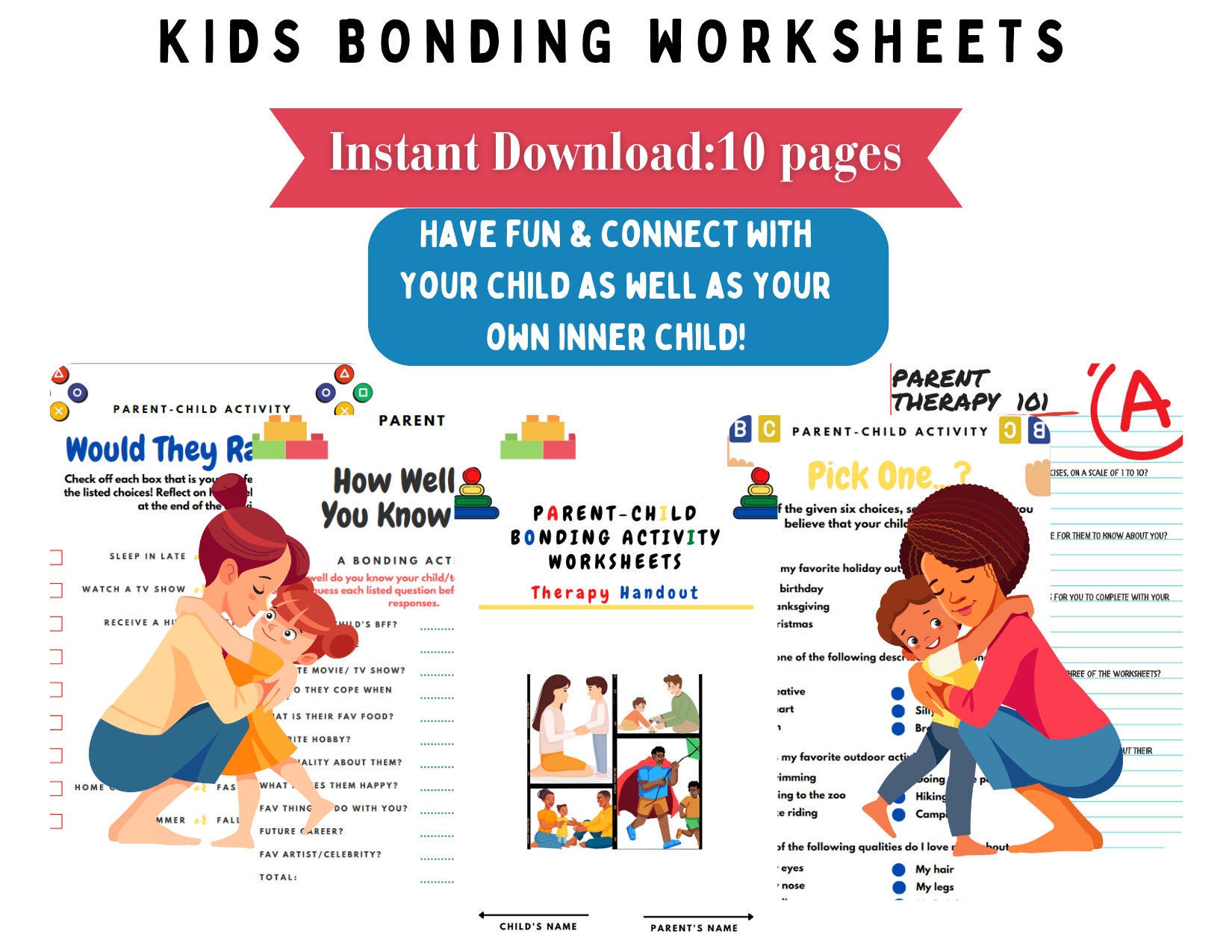 CBT Activity for Kids, Parenting Worksheets, Parenting Resource, Parent ...