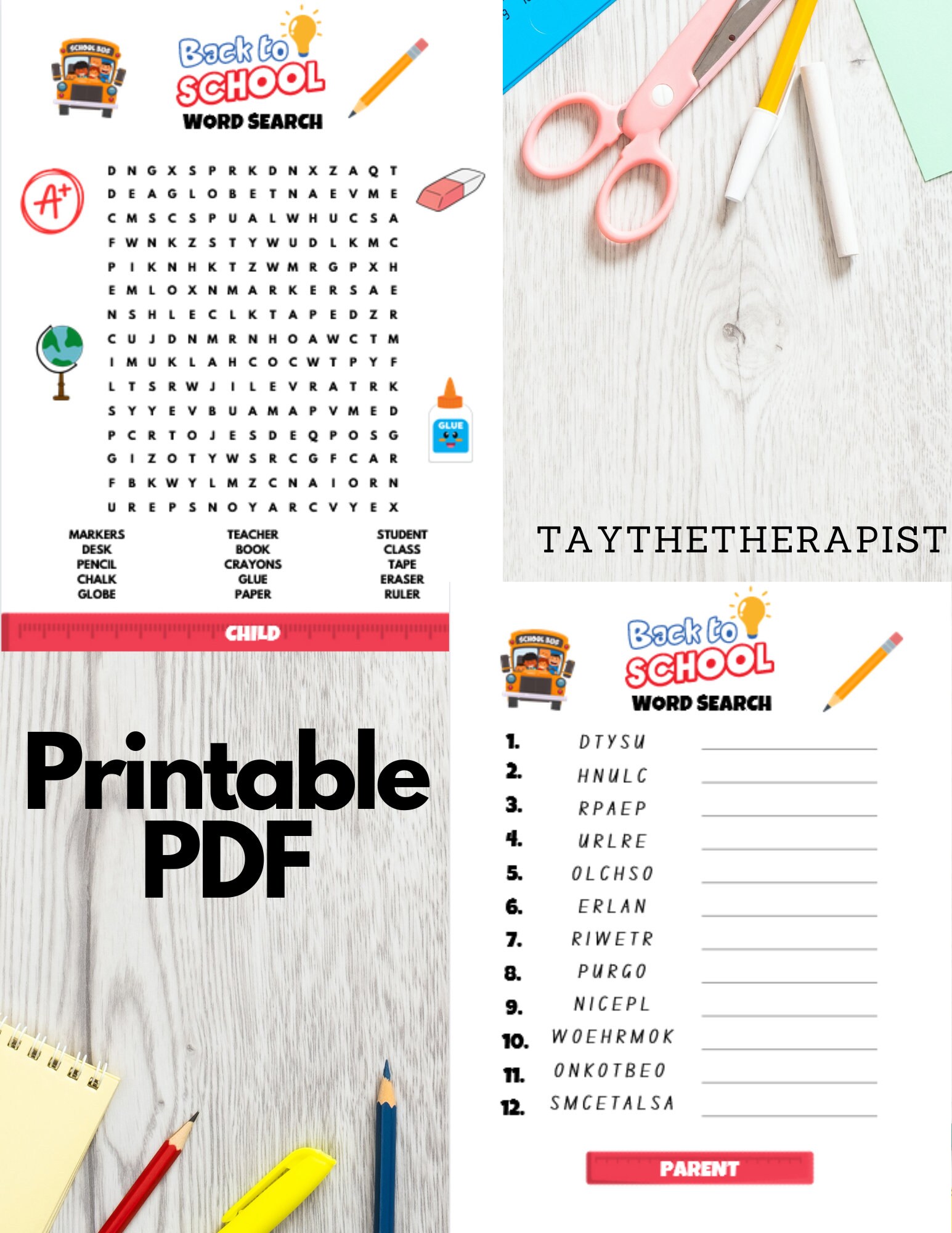 CBT Activity Sheets for Kids, Back to School Parenting Worksheets ...