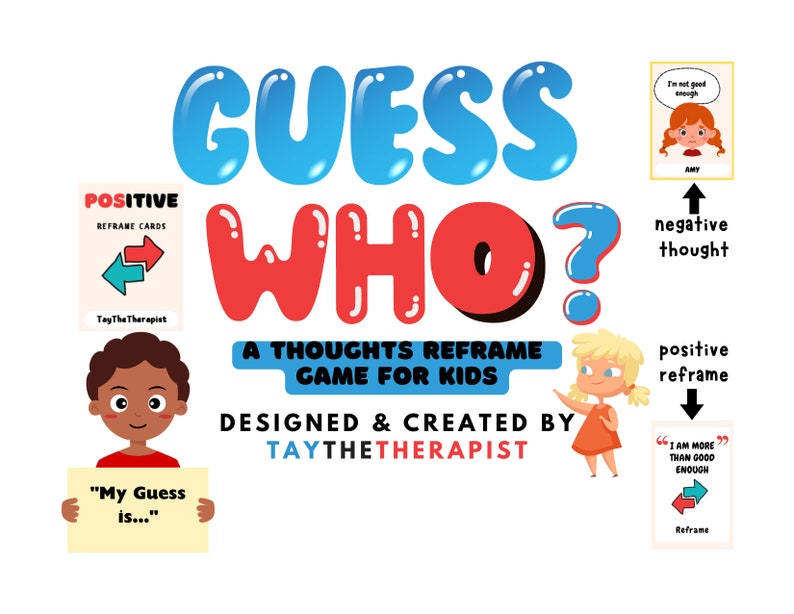 Kids Feelings Flashcards: CBT Therapy Game for Anxiety & Negative ...