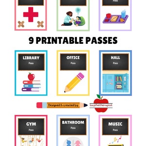 Classroom Hall Passes for Teachers, Printable and Custom Hall Passes ...