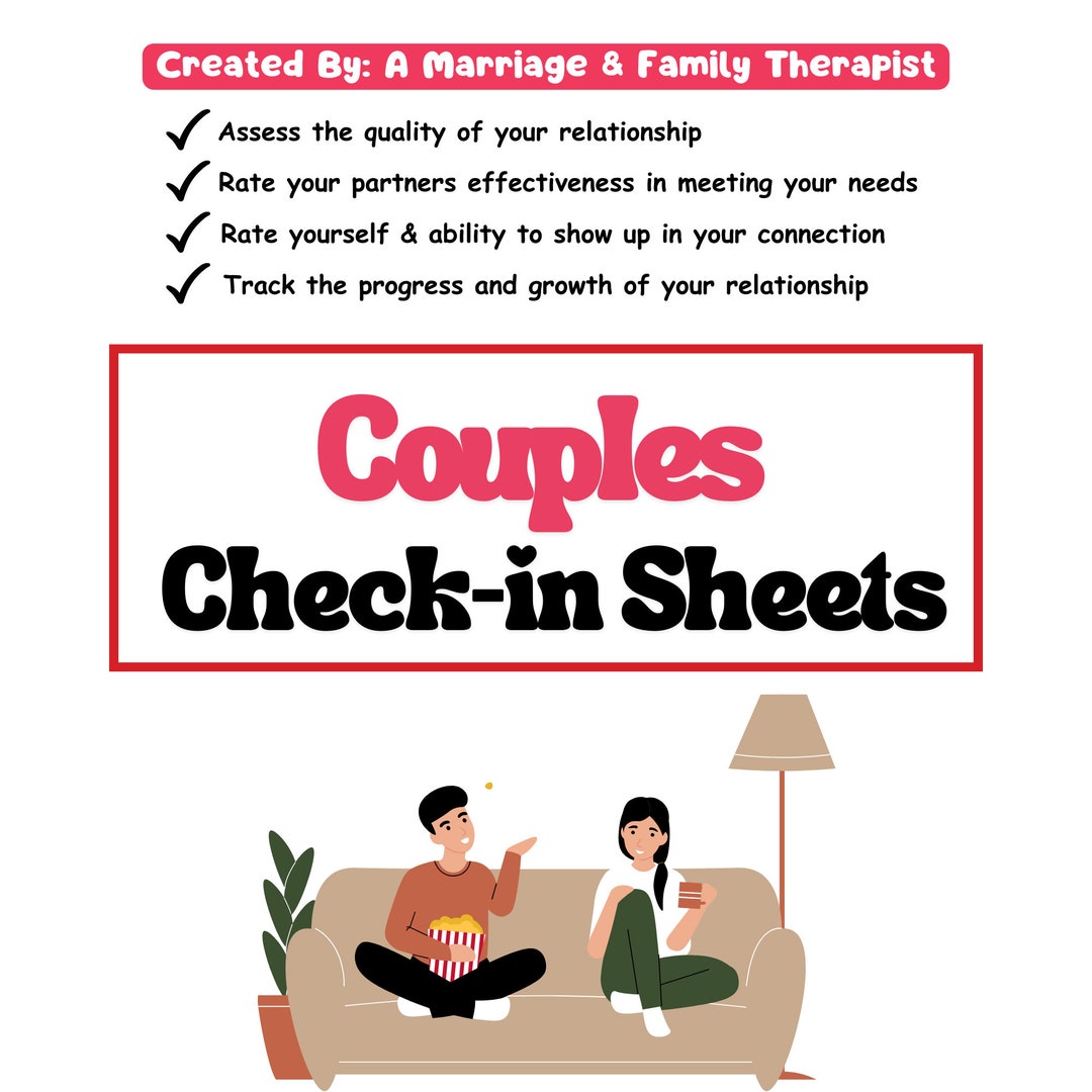 Couples Assessment Worksheets | Printable Relationship Check-in ...