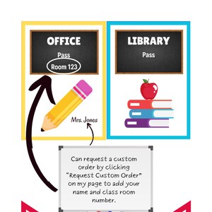 Classroom Hall Passes for Teachers, Printable and Custom Hall Passes ...