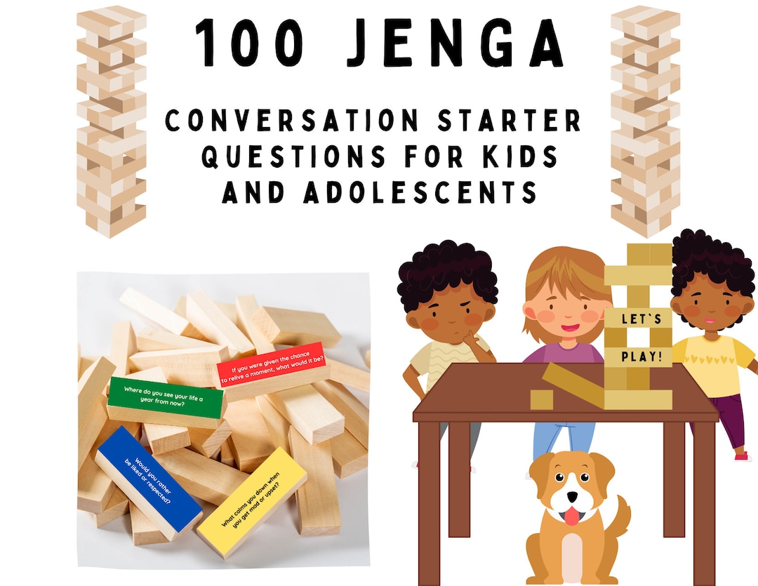 Jenga Game Conversation Starter Cards Icebreaker Game - Etsy