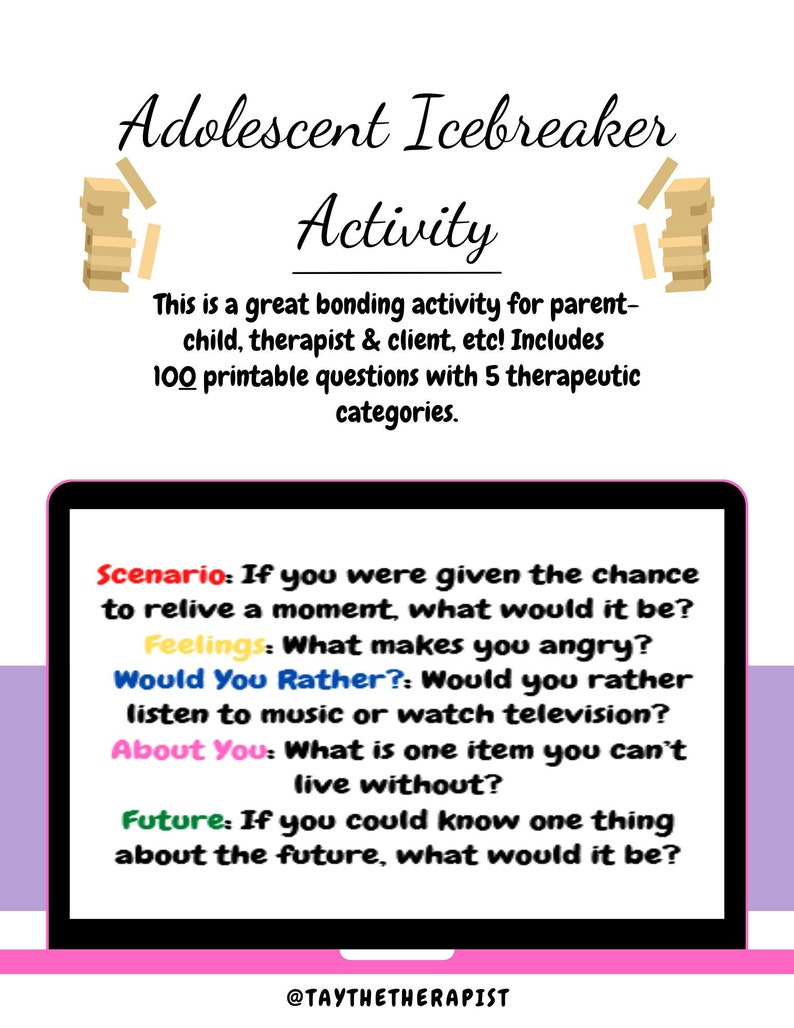 Jenga Game Conversation Starter Cards Icebreaker Game - Etsy