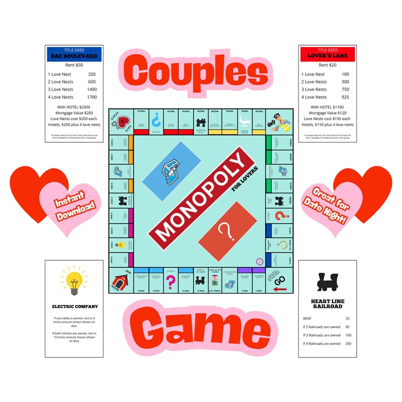 Couple Monopoly - Etsy