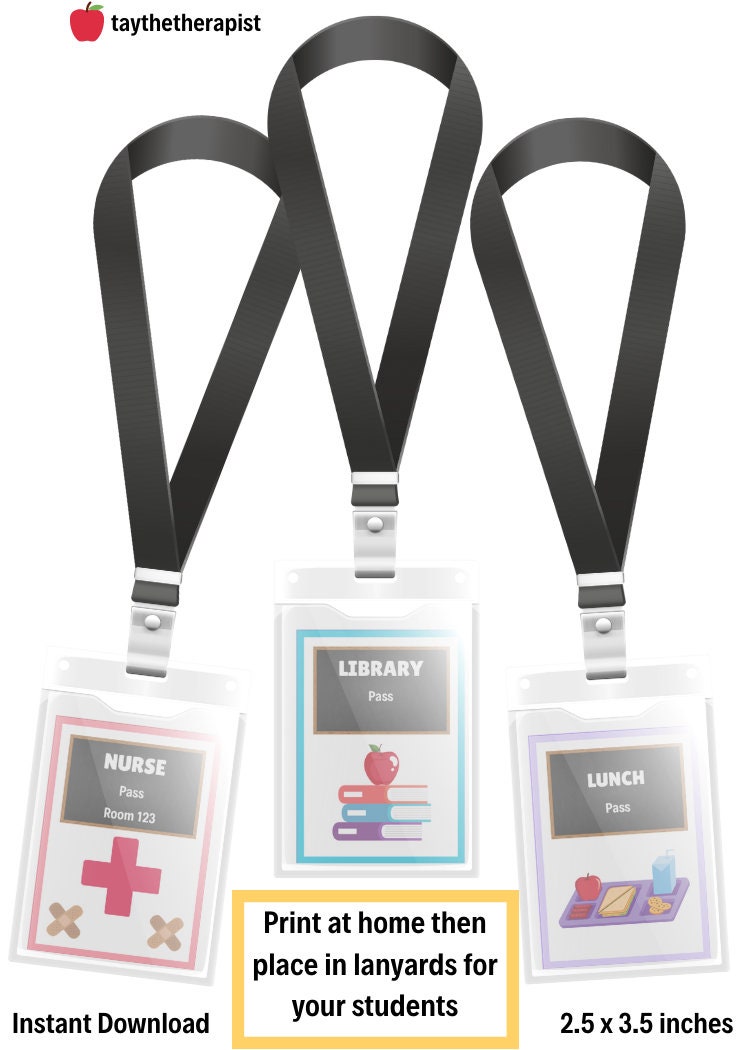Classroom Hall Passes for Teachers, Printable and Custom Hall Passes ...