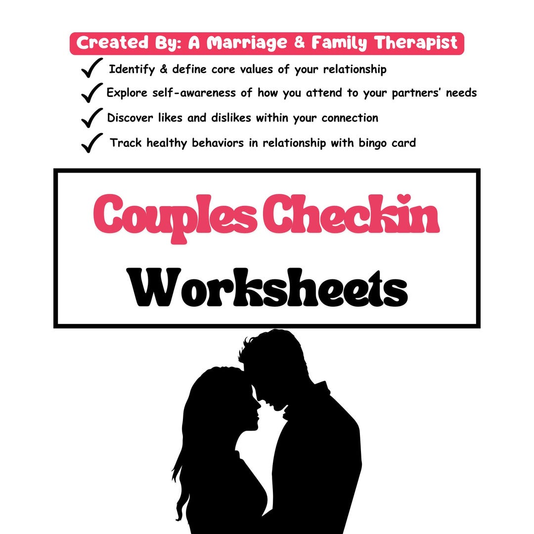 Couples Worksheets for Strengthening Your Relationship | Printable Love ...