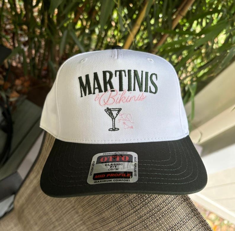 Custom Martinis & Bikinis Bachelorette Party Embroidered Trucker Hat - Etsy