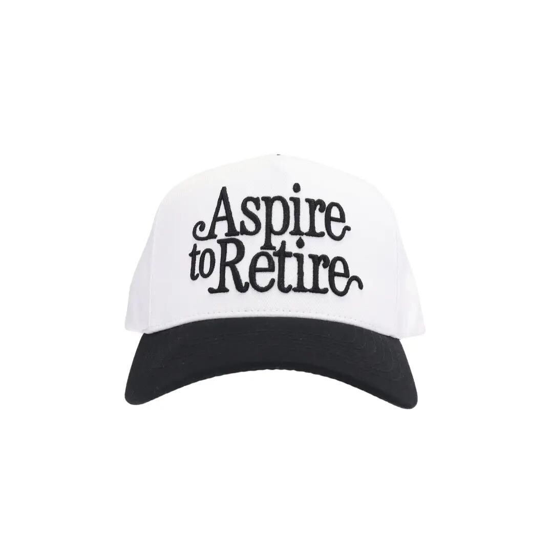 Aspire to Retire Puff Embroidered Trucker Hat - Etsy