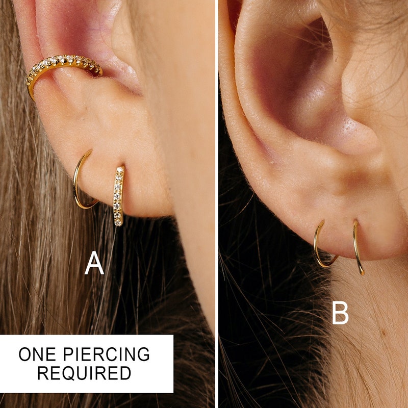 Double Hoop Earrings - Etsy