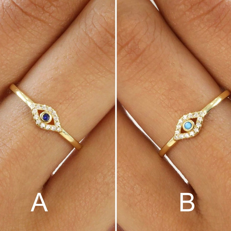 Evil Eye Ring - Etsy