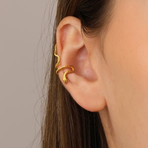 Serpent Climber Earrings Snake Earrings Conch Ear Cuff - Etsy