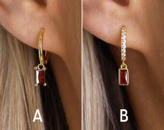 Garnet Earrings - Etsy