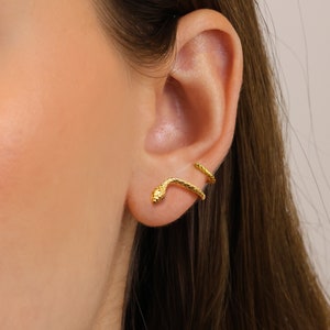 Serpent Climber Earrings Snake Earrings Conch Ear Cuff - Etsy