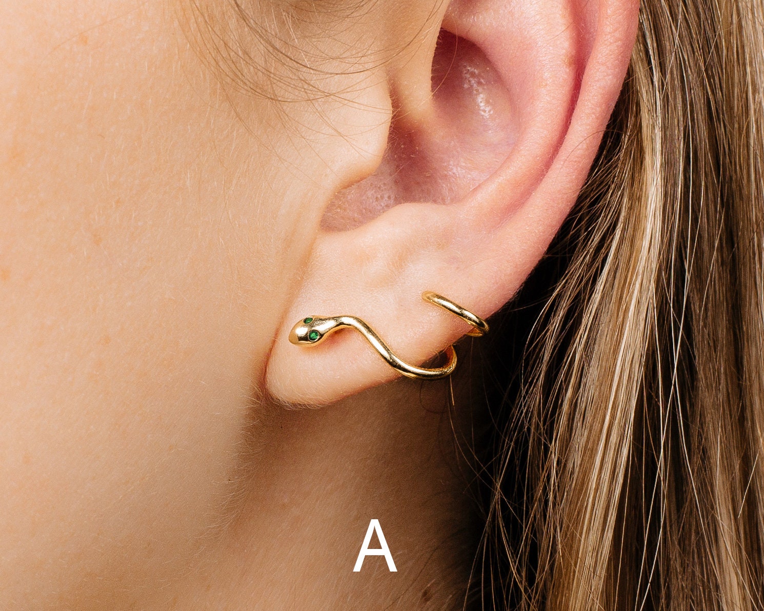 Serpent Climber Earrings Snake Earrings Conch Ear Cuff - Etsy