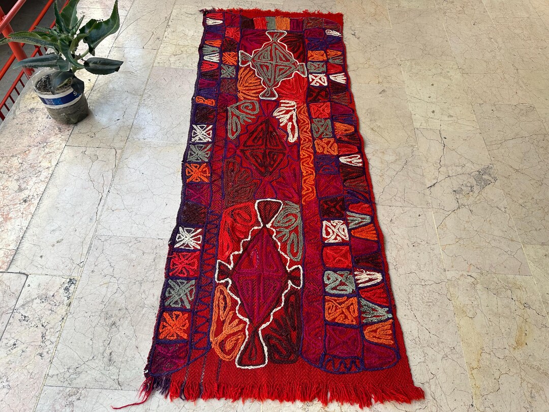 Decorative Kurdish Rug,2.5x6.4feet,handmade Rug,nomanic Cicim Rug ...