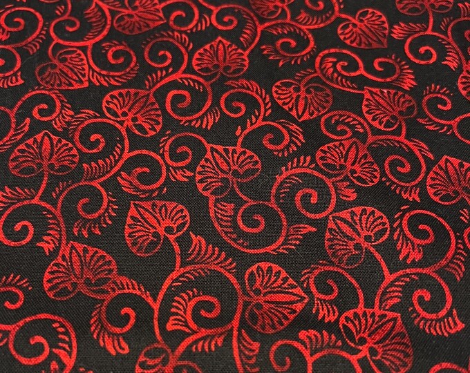 Fabric-kyoto Hollyhock-the Alexander Henry Collection 2006 -red Swirly ...