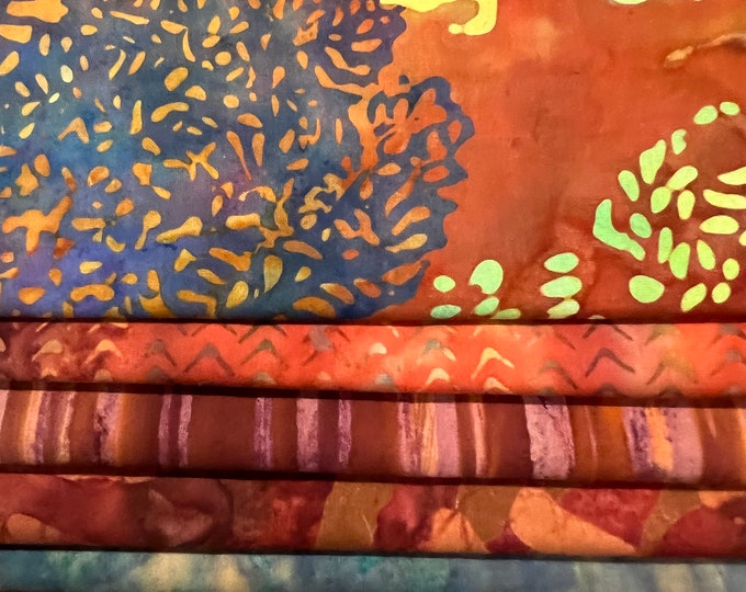 Sunset in the Desert Batik Fat Quarter Bundle ∙ 8 Fat Quarters ∙ ...