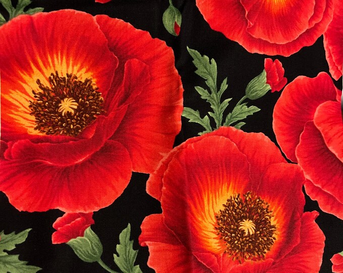 Fabric-“poppy Grove” by Chong A Hwang for Timeless Treasures-poppy-c ...
