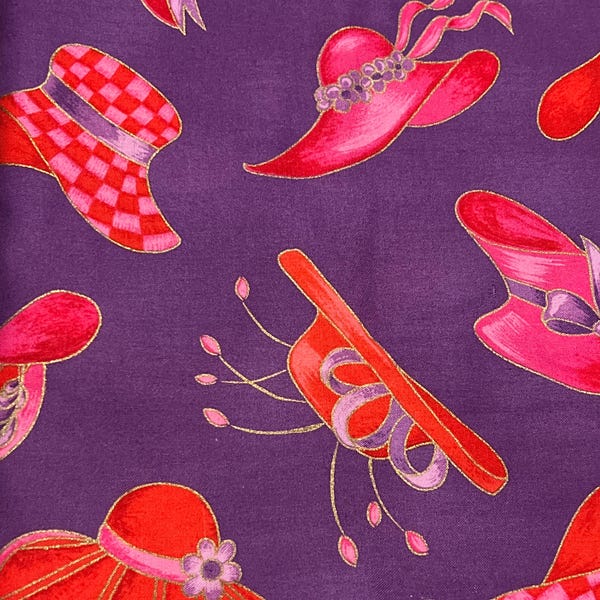 Red Hat Society Fabric - Etsy