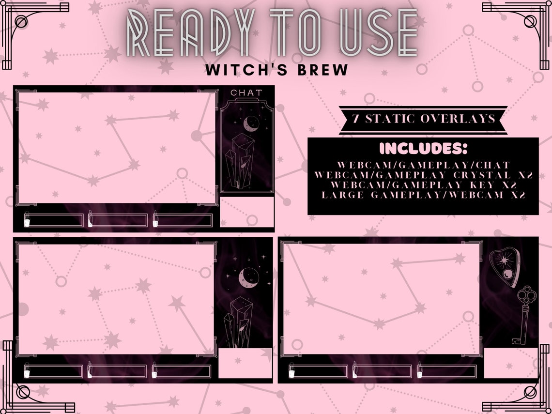 ANIMATED Pastel Pink Witch Brew Stream Package Purple Blue - Etsy