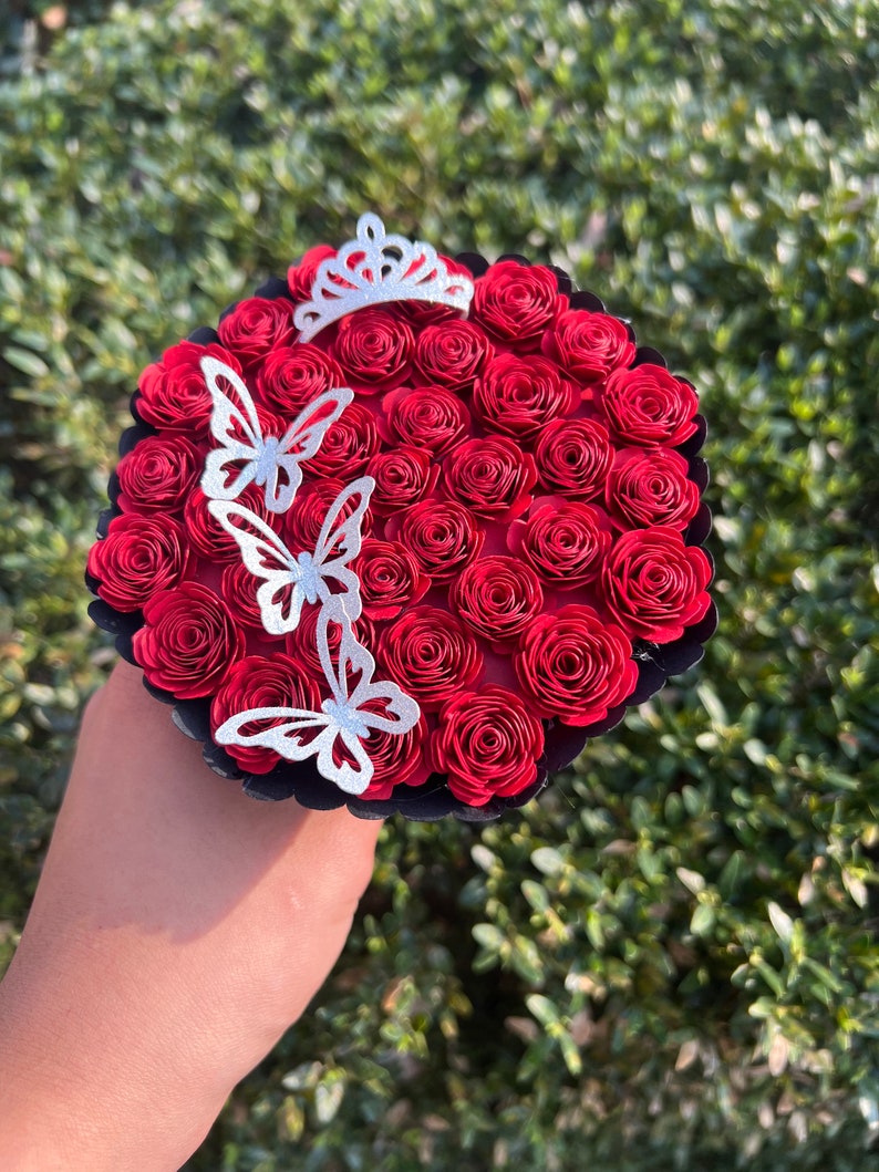 Mini Ramo Buchon De Papel / Paper Flower Bouquet/ Roses / Desk Flowers ...