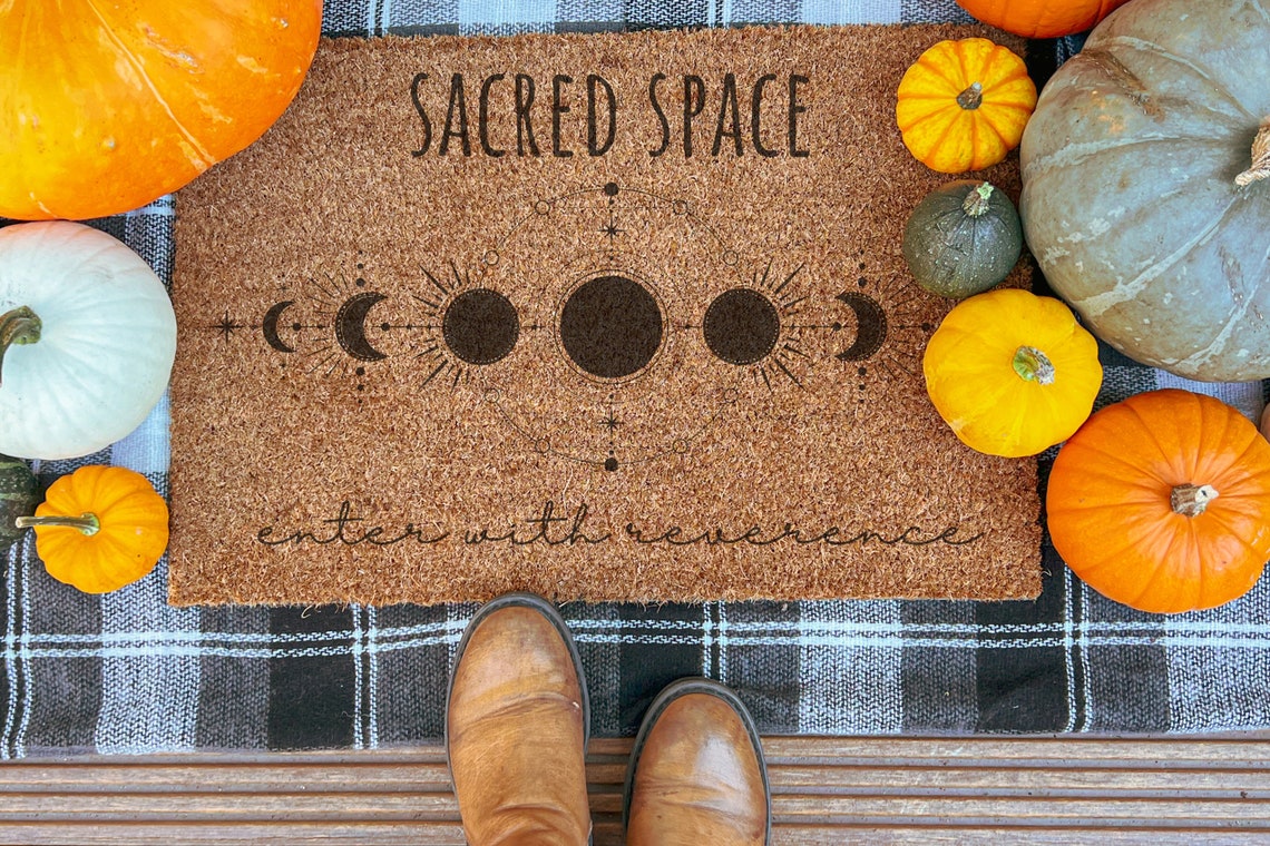Sacred Space Enter With Reverence Doormat Spiritual Inspirational ...